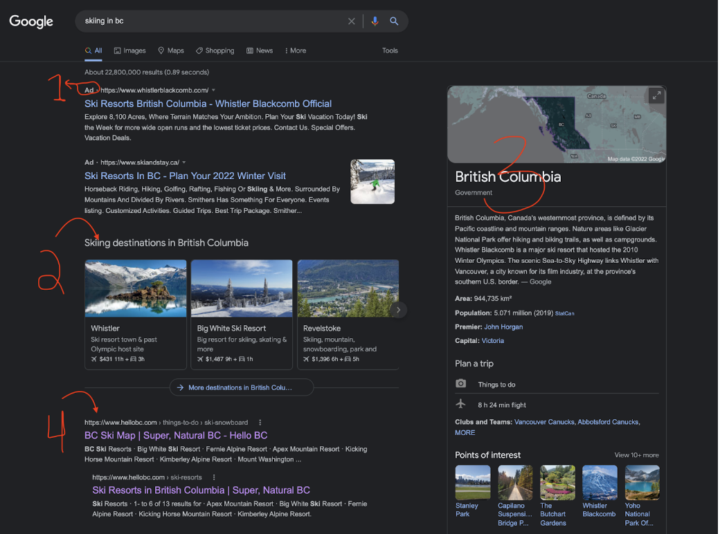Module 3 – Anatomy of A Search Engine Results Page - Destination BC ...